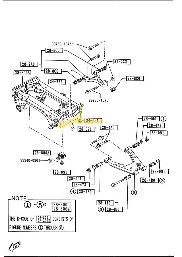 Hardware Rear Subframe Factory New 1990-2005 NA and NB Mazda Miata ...