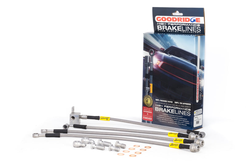 Brake Lines Front and Rear G-Stop Braided Stainless Steel Goodridge Af ...
