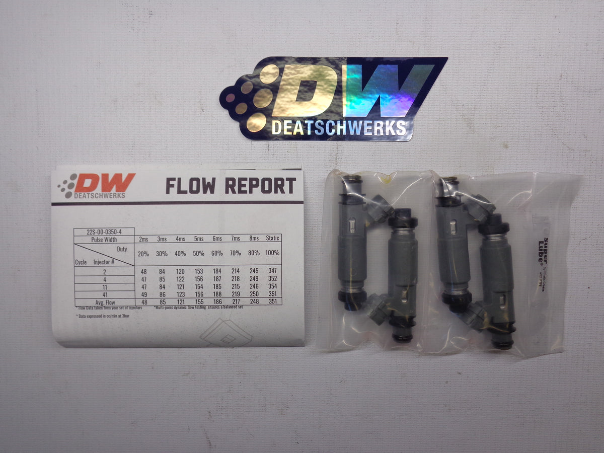 Fuel Injectors DeatschWerks 350cc Aftermarket New 1990-2005 NA and NB ...