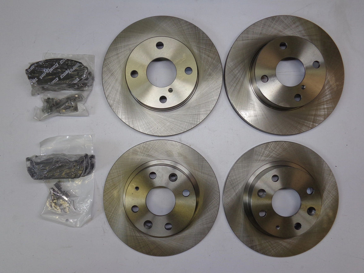 Brake Rotors and Pads Complete Set Stoptech Posiquiet Aftermarket New ...